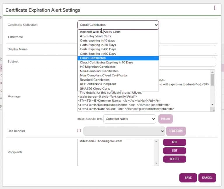 AWS and Azure Key Vault Certificate Automation with Keyfactor